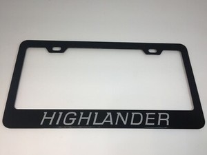 Toyota Highlander Black Powder Coated Stainless Steel License Plate ...