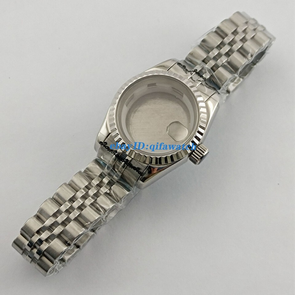 26mm silver woman watch dial hands case sapphire glass fit NH05 NH06 ...