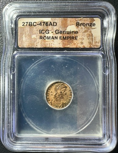 Ancient Roman Empire Coin 27bc-476AD ICG Genuine Slab Bronze Rome ...
