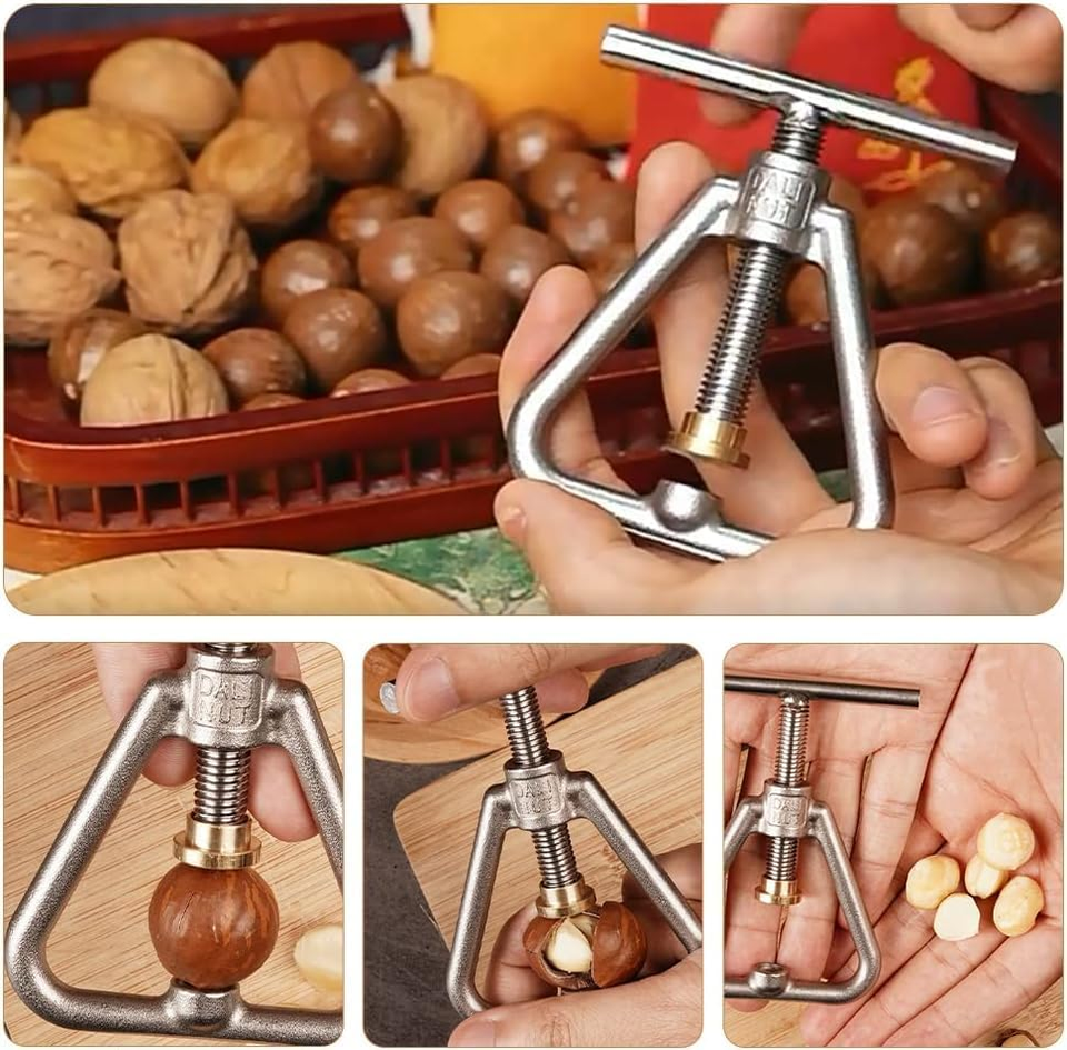 Metal Nut Cracker Black Walnut Cracker Kitchen Tool Stainless Steel ...