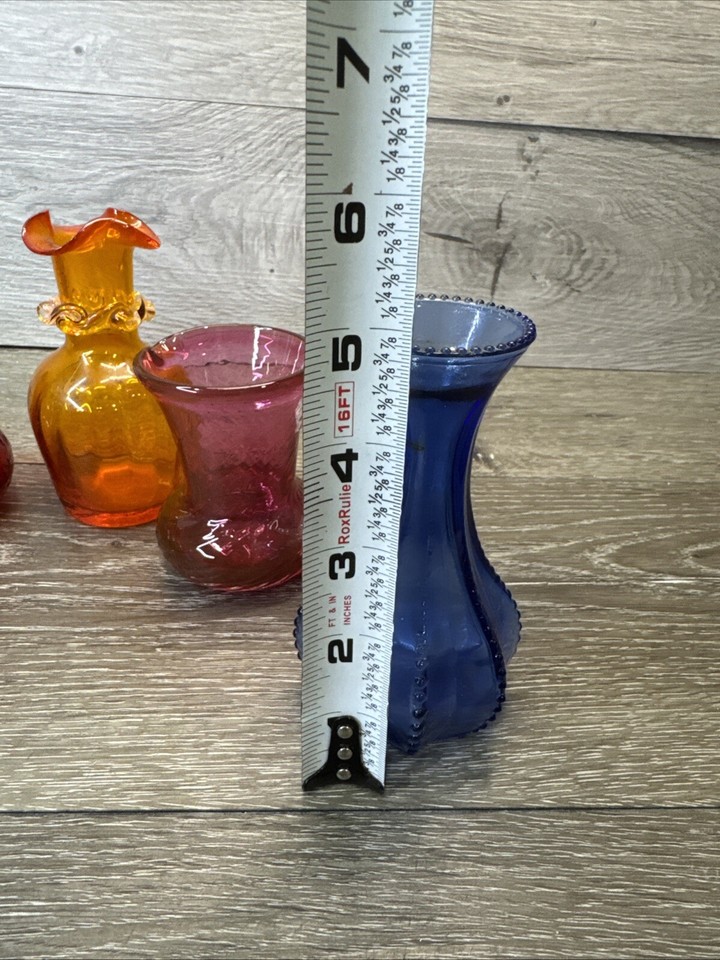 Vintage Pilgrim Hand Blown Glass Small Mini Pitchers Vases up to 5”H ...