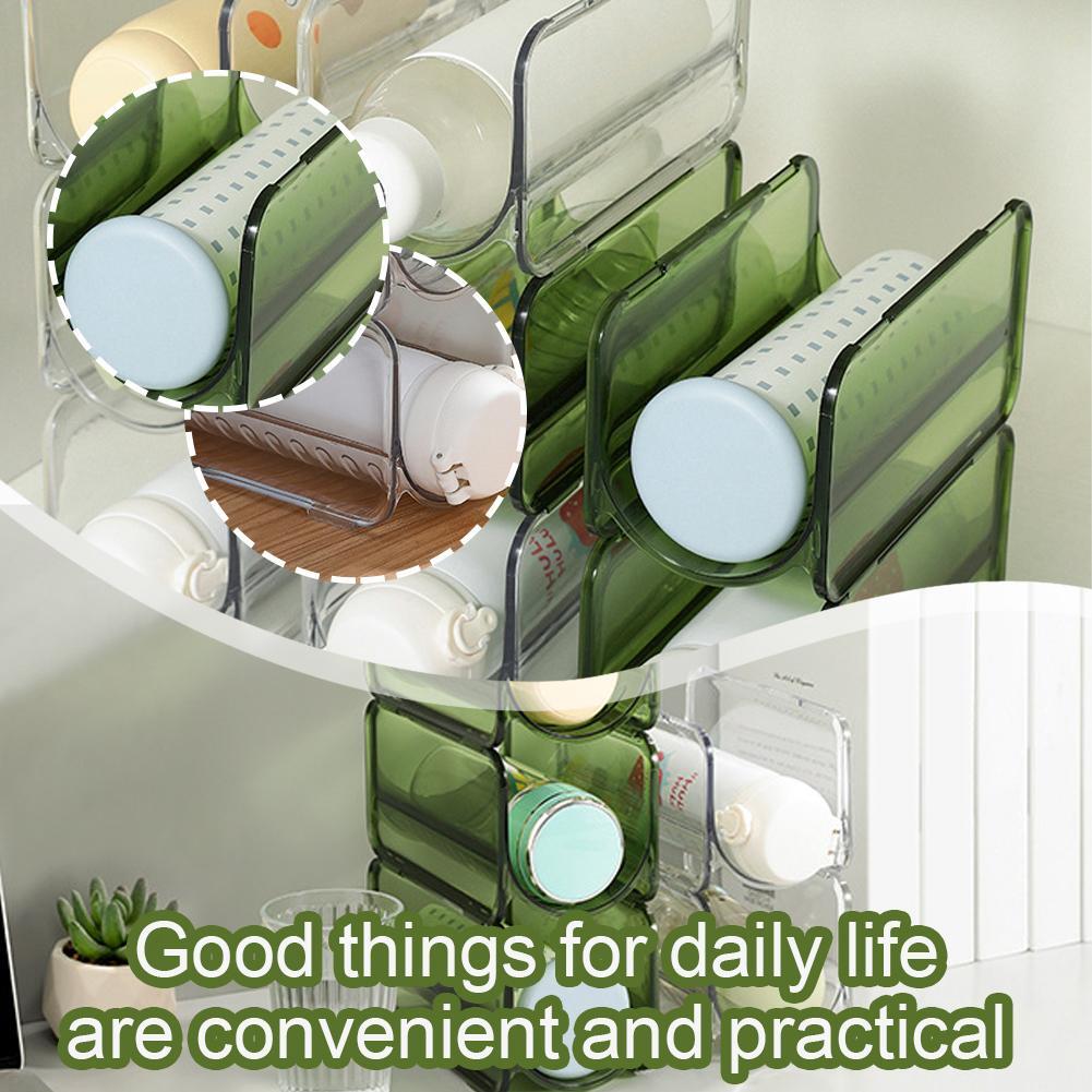 Multilayer Cup Storage Rack Stackable Water Bottle Organizer New Cup ...