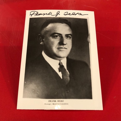 Vintage NHL Deceased HOF'er Frank Selke Autographed 3.5x5" Photo (d ...