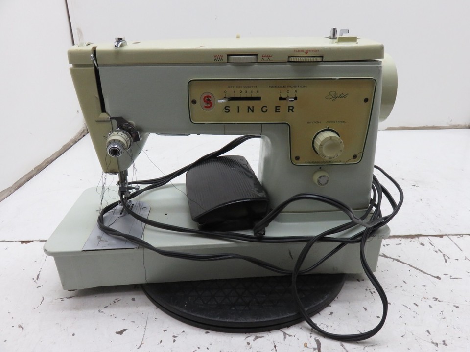 Singer 413 Stylist Zig Zag Sewing Machine - Untested As-is | eBay