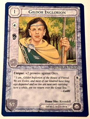 1x Gildor Inglorion Unlimited NM/M Middle Earth MECCG CCG Rare + Fast ...