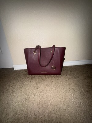 Michael Kors Purse Small Avril Bright Red Satchel Leather Crossbody Bag ...