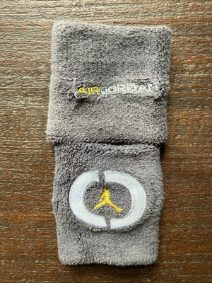 Vintage 2000s Air Jordan Armbands | Wristbands Grey White Gold | eBay