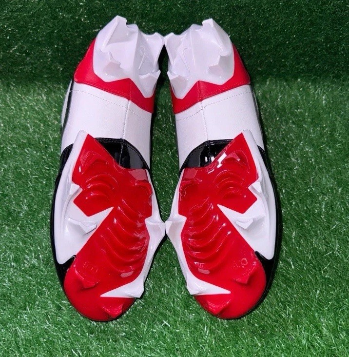 Mens Nike Air Jordan 1 Low TD Football Cleat Size 9 Patent Bred Toe ...