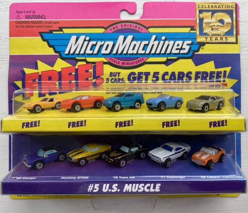 Micro Machines #5 U.S. Muscle 10th Anniversary 1996 Galoob 65080, New ...