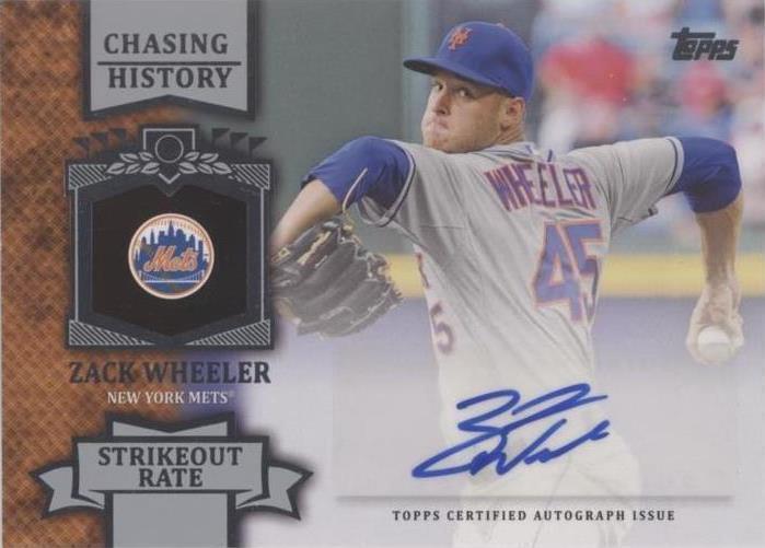 2013 Topps - Chasing History Autograph Zack Wheeler #CHA-ZW (AU, RC ...