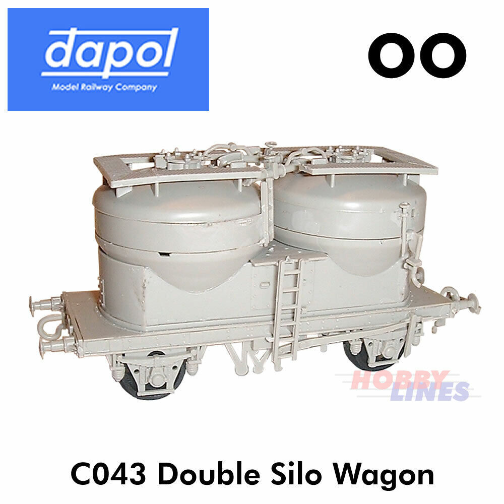 TWIN SILO WAGON C043 KitMaster truck Kit Dapol OO Gauge Model Railway ...