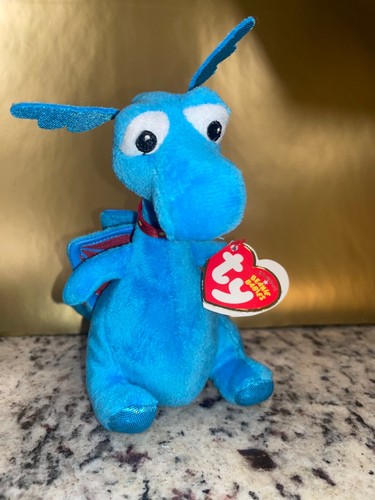 Disney Juniors TY Beanie Babies DoC McStuffins Stuffy Blue Dragon 6 ...