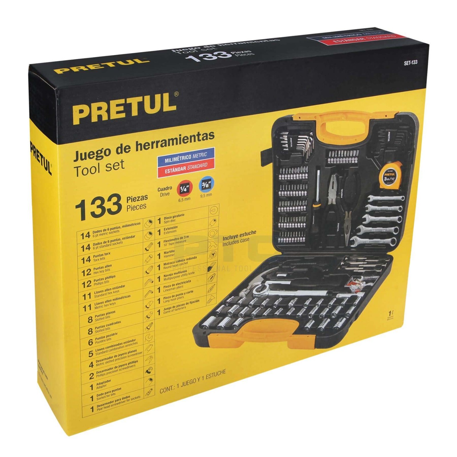 PRETUL SET-133 Mechanical tools set 133 pieces for sale online | eBay
