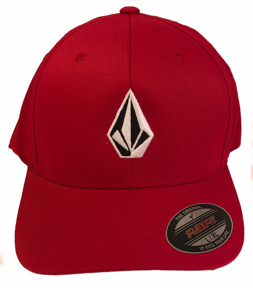 MEN'S VOLCOM ORIGINAL FLEXFIT HAT FITTED HAT CAP SIZE: S/M, L/XL | eBay