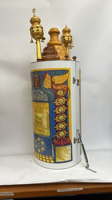 Torah case used Sefer Torah scroll case cover Israeli wood Gift Judaica ...
