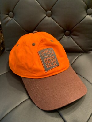RMEF Team Elk Cap Hat Brown Orange Pre Owned | eBay