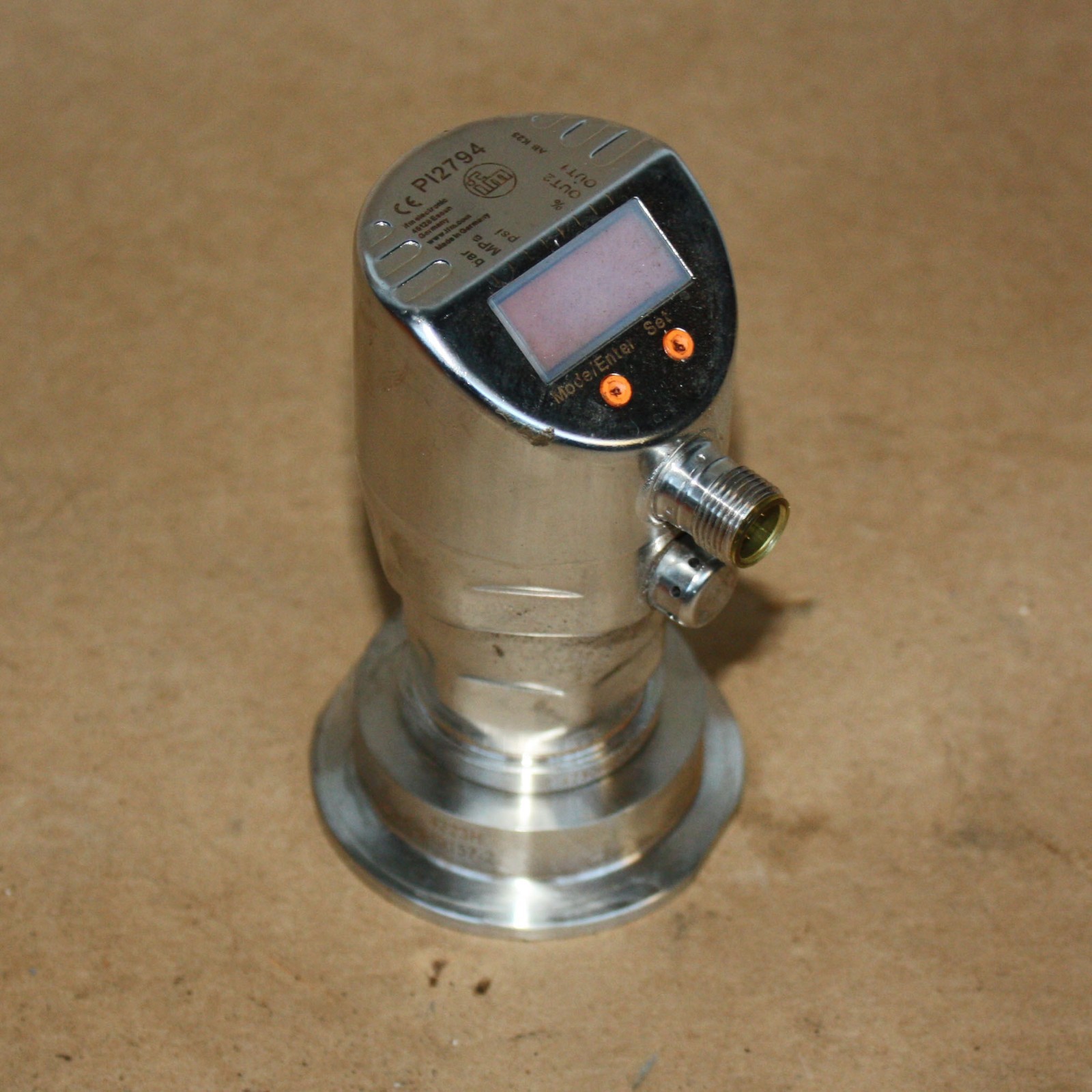 IFM Flush pressure sensor with display PI2799 10000 mbar HYGENIC ...