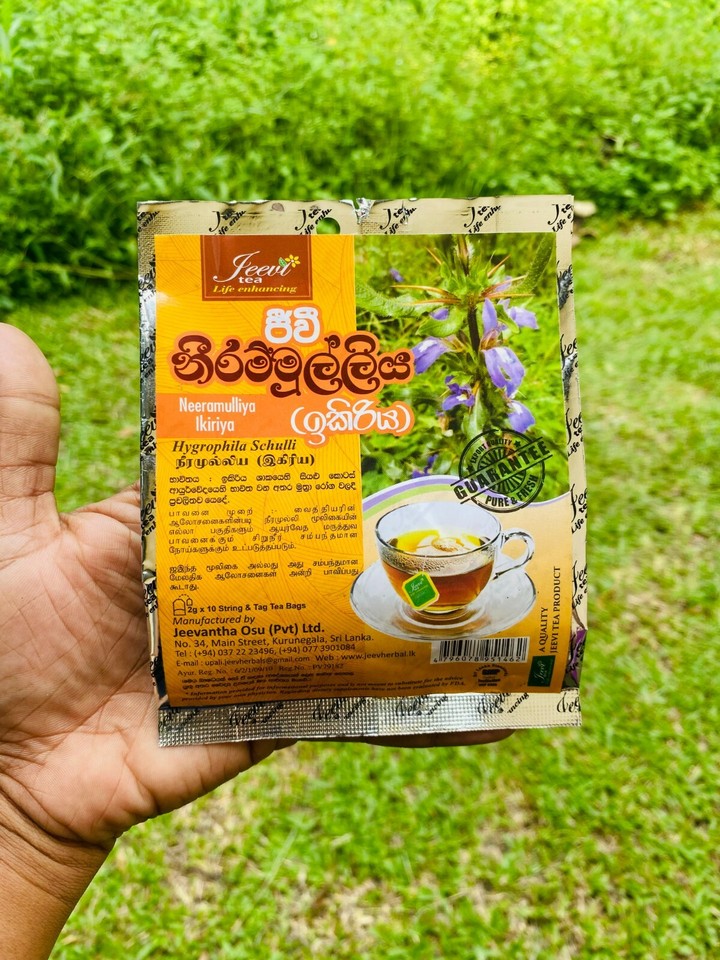 MARSH BARBEL NEERAMULLIYA TEA Bags Natural Herbal Ayurveda Healthy FREE ...