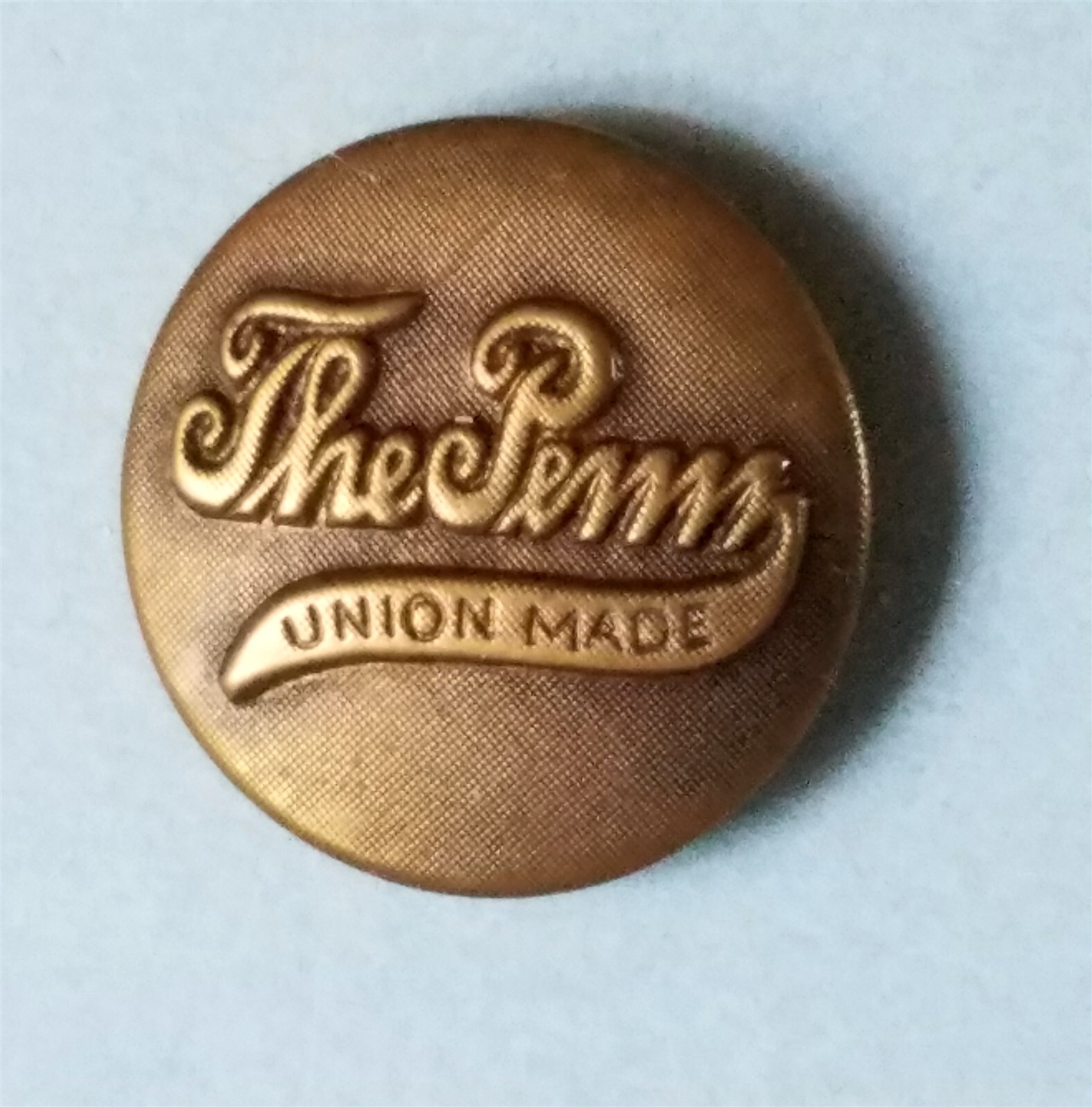 Bb textured The Penn UNION MADE OVERALL BUTTON Wobble Shank 11/16" | eBay