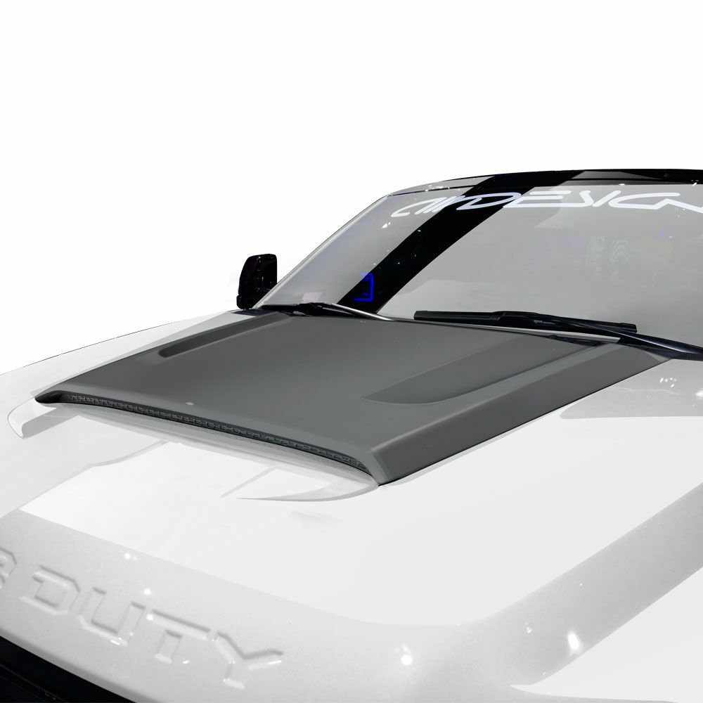 Fits 17-22 F250 F350 Air Design Custom Style Hood Scoop Satin Black NEW ...
