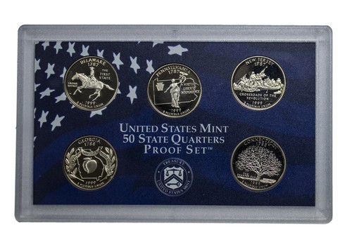 1999 Proof State Quarter Set Gem DCAM (Clad) - No Box or COA - 5 Coins ...