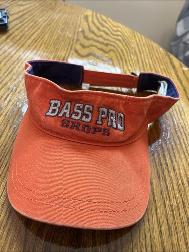 Bass Pro Shops Visor Hat Fishing/Golf Outdoors Adjustable orange ...