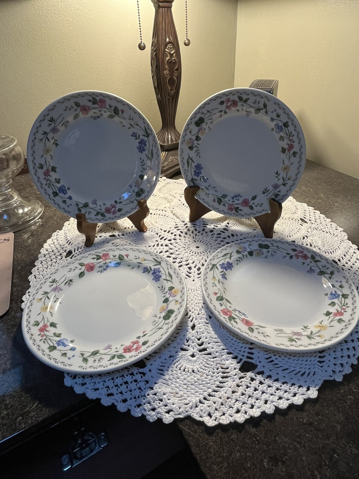 Farberware Stoneware ENGLISH GARDEN 225 Salad Plates--Set Of 4--7 3/4 ...