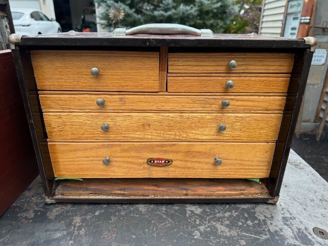 Antique National Tool & Chest Co. STAR Machinist Tool Box With Key | eBay