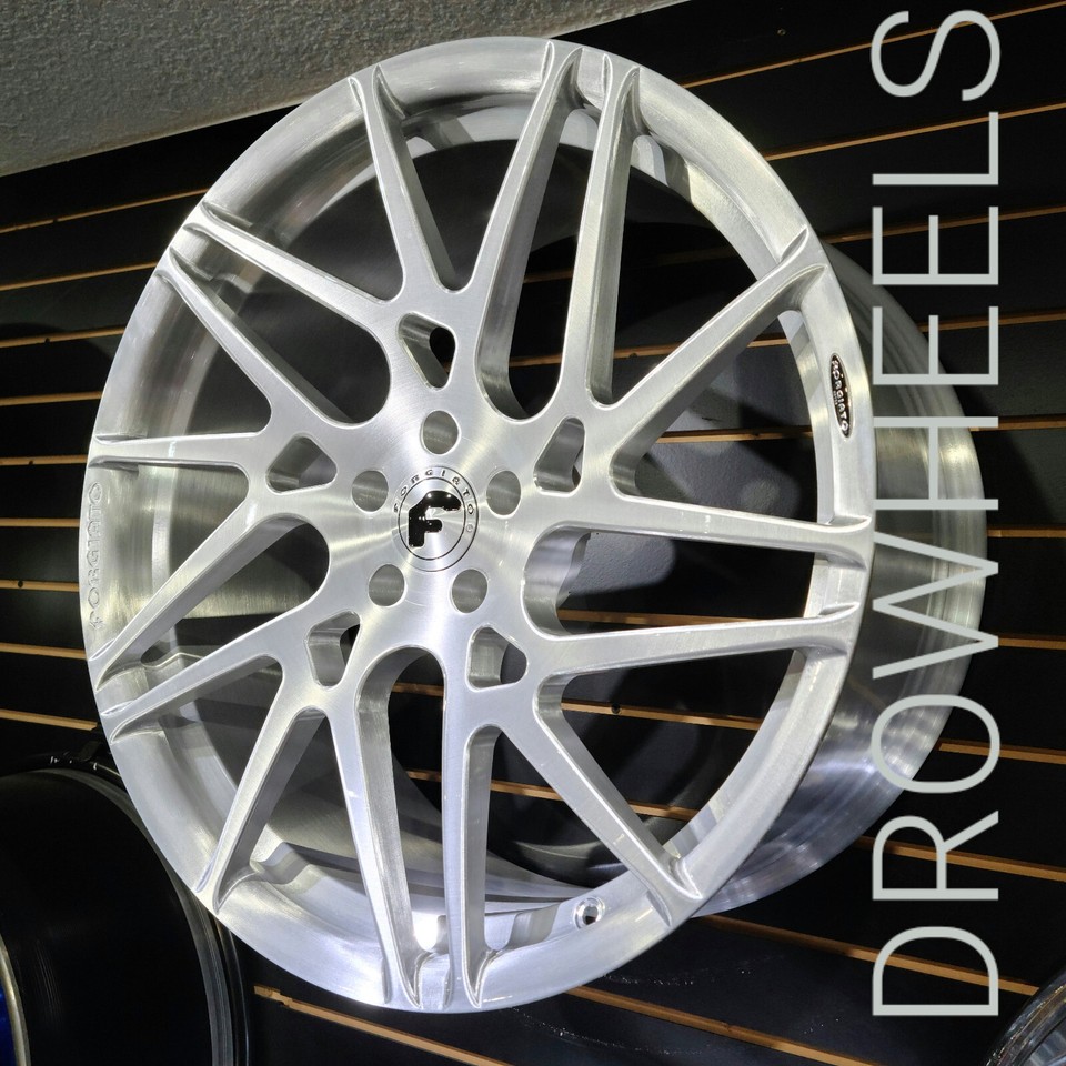 22" Forgiato Twisted Maglia-2 Monoblock Wheels 5x120 BRUSHED Silver ...