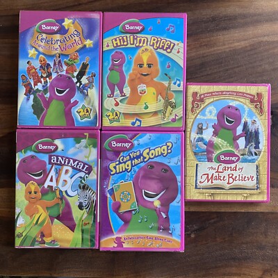 5 New Barney DVD Movie - Animal ABCs Hi Im Riff Celebrating World Sing ...