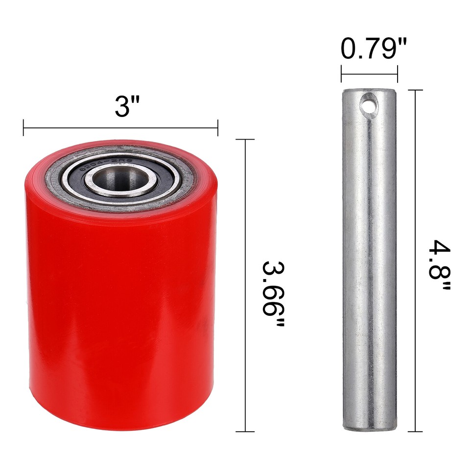 Pallet Jack Lift Truck Steer Load Wheels Replacement Kits with Bearings ...