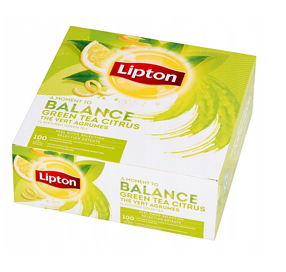 LIPTON BALANCE - GREEN TEA CITRUS FLAVOUR - 100 TEA BAGS - SUPREME ...