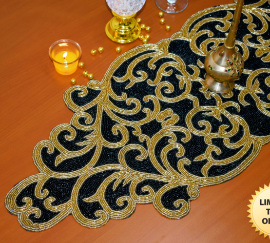 Gold Beaded Table Runner Wholesale Acrylic Table Runner Making Every
