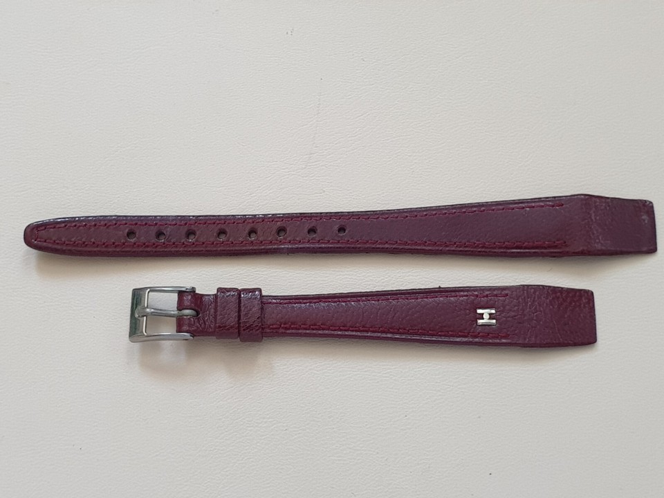 Brand New Ladies Hirsch 12mm Maroon Goat/KId Leather Strap & Stainless ...