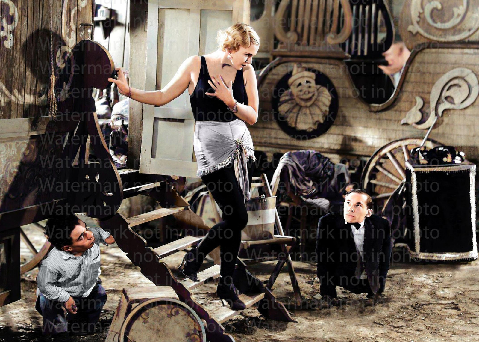 Olga Baclanova, Johnny Eck & Angelo Rossitto in Freaks RARE COLOR Photo ...