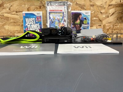 Nintendo Wii CONSOLE BUNDLE , Motion CONTROLLER, GAMES, Zumba, Just ...