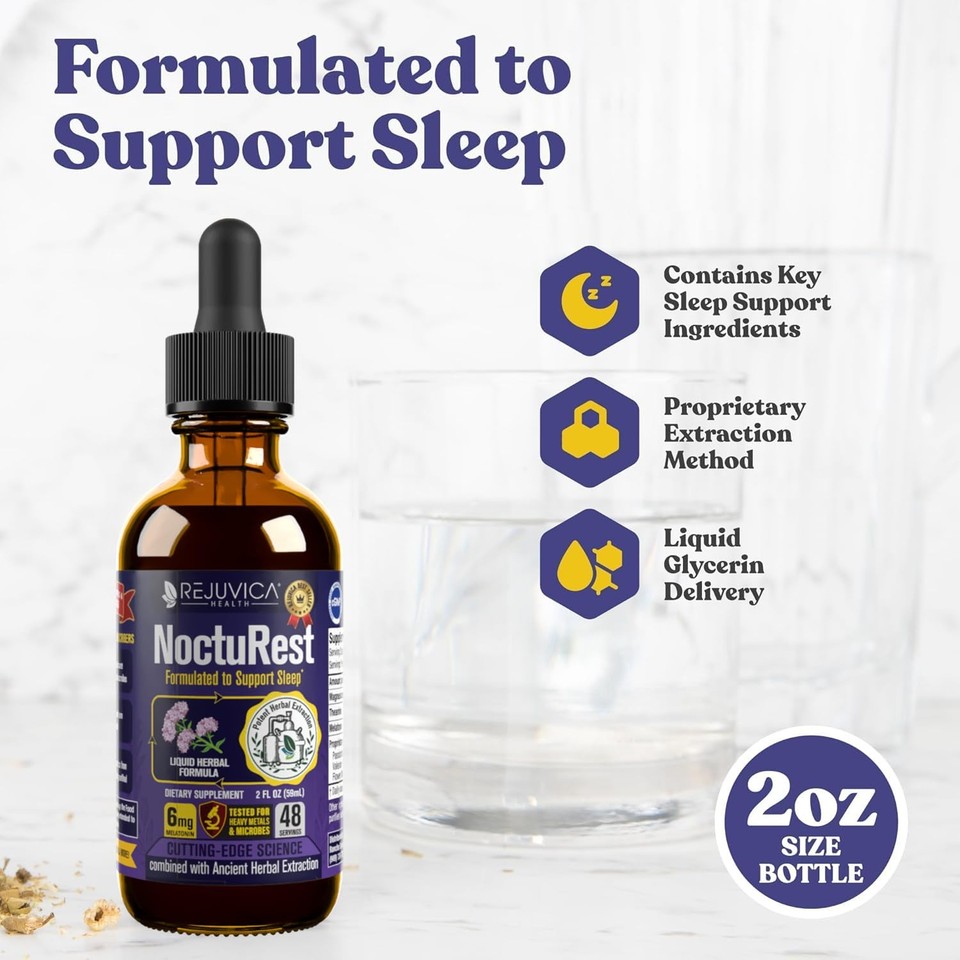 NoctuRest Sleep Aid – Natural Liquid with Melatonin, Valerian ...