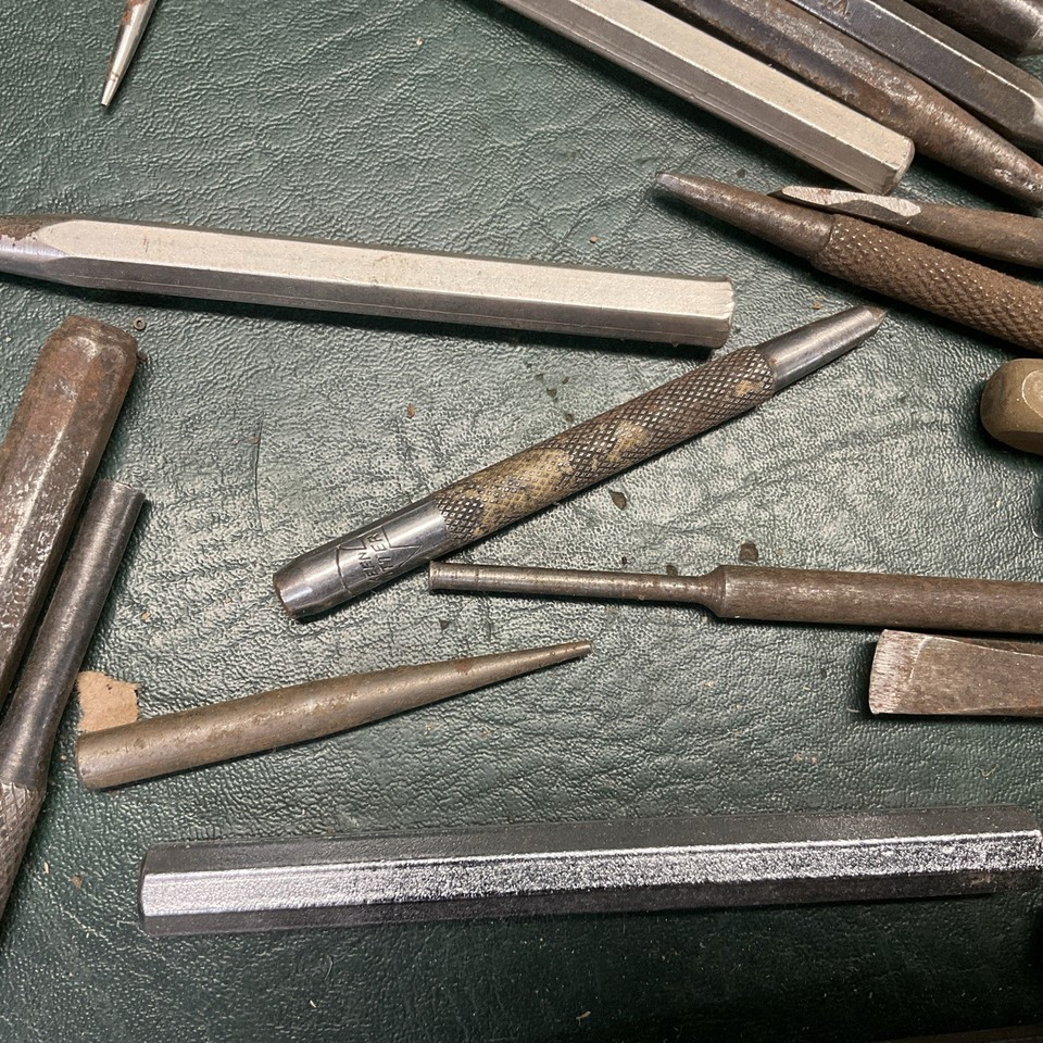 Large Lot of Machinist Chisels, Pin Punches, Center Punches & More | eBay