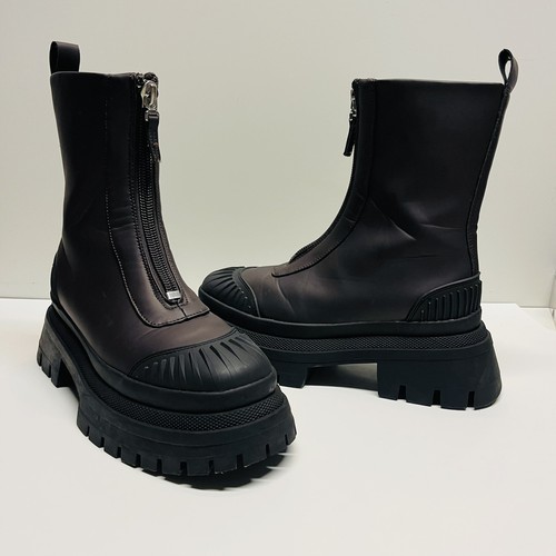 ASOS Design Front Zip Chelsea Boot In Faux Brown Leather Mens 8 Womens ...