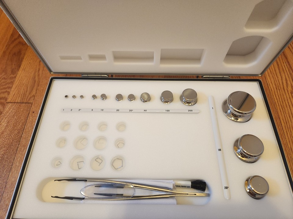 Mettler Toledo Class E2 High Grade Stainless Weight Set (25PCS) 1mg-1kg ...
