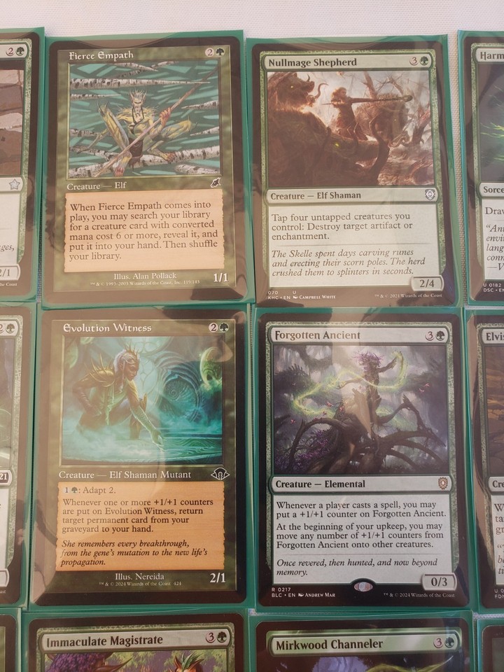 Custom Commander Deck Mono Green ELVES Marwyn the Nurturer 100 Magic ...