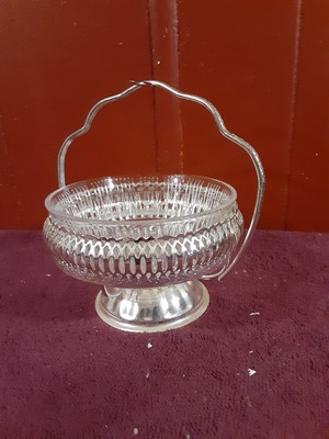 Vintage Queen Anne England Mayell Silver Plated Clear Italian Glass ...