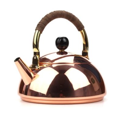Pure Copper Kettle Pot with Lid Wood Handle S-820 2L 1929g 2000ml Japan ...