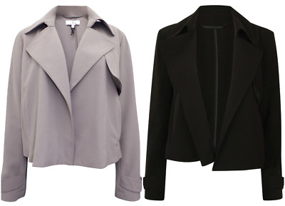 Jasper Conran Notch Lapel Long Sleeves Waterfall Blazer Jackets 8-20 ...