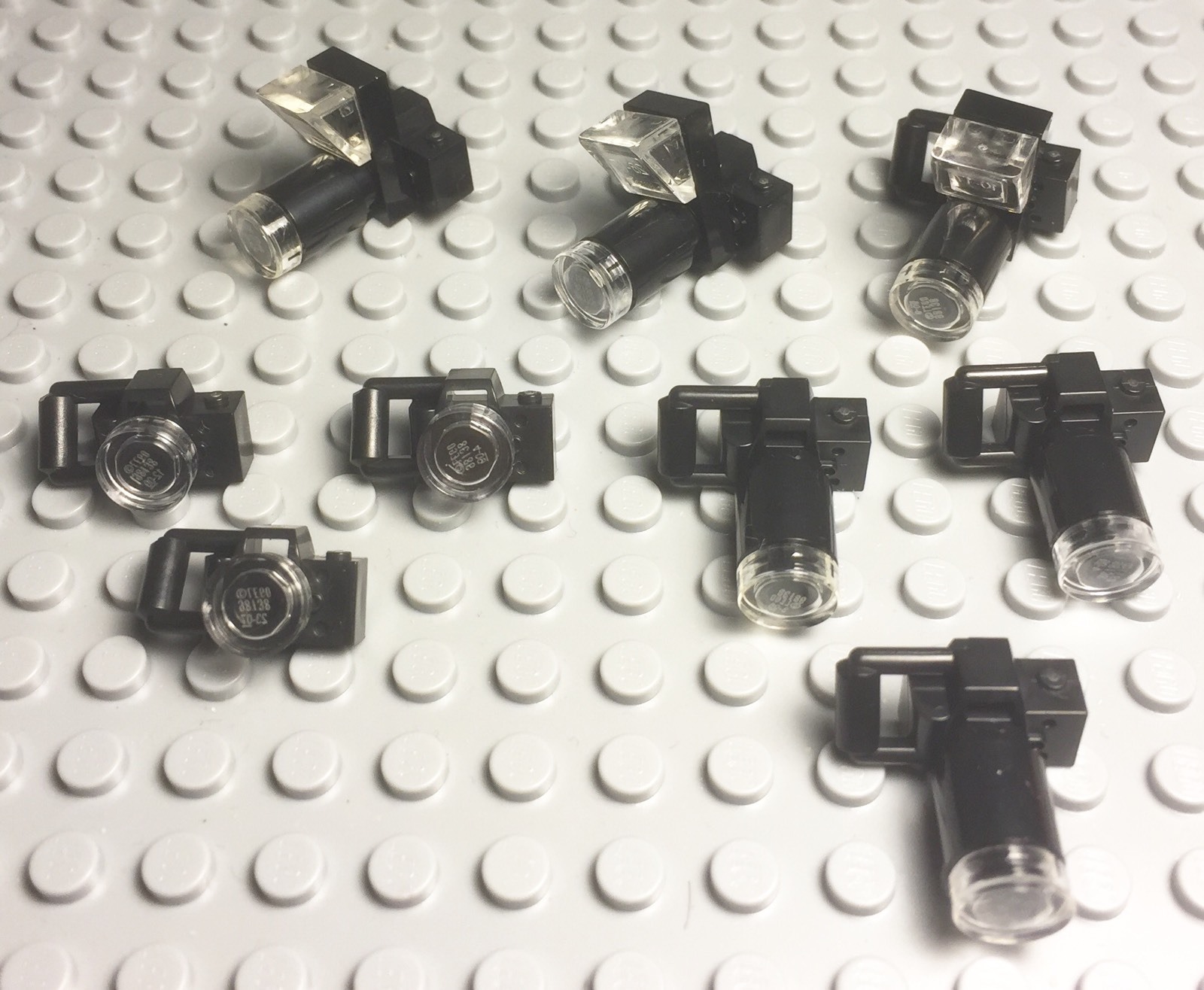 Lego 9 City Black Camera / Zoom Long Lens / Journalist Mini Figures ...