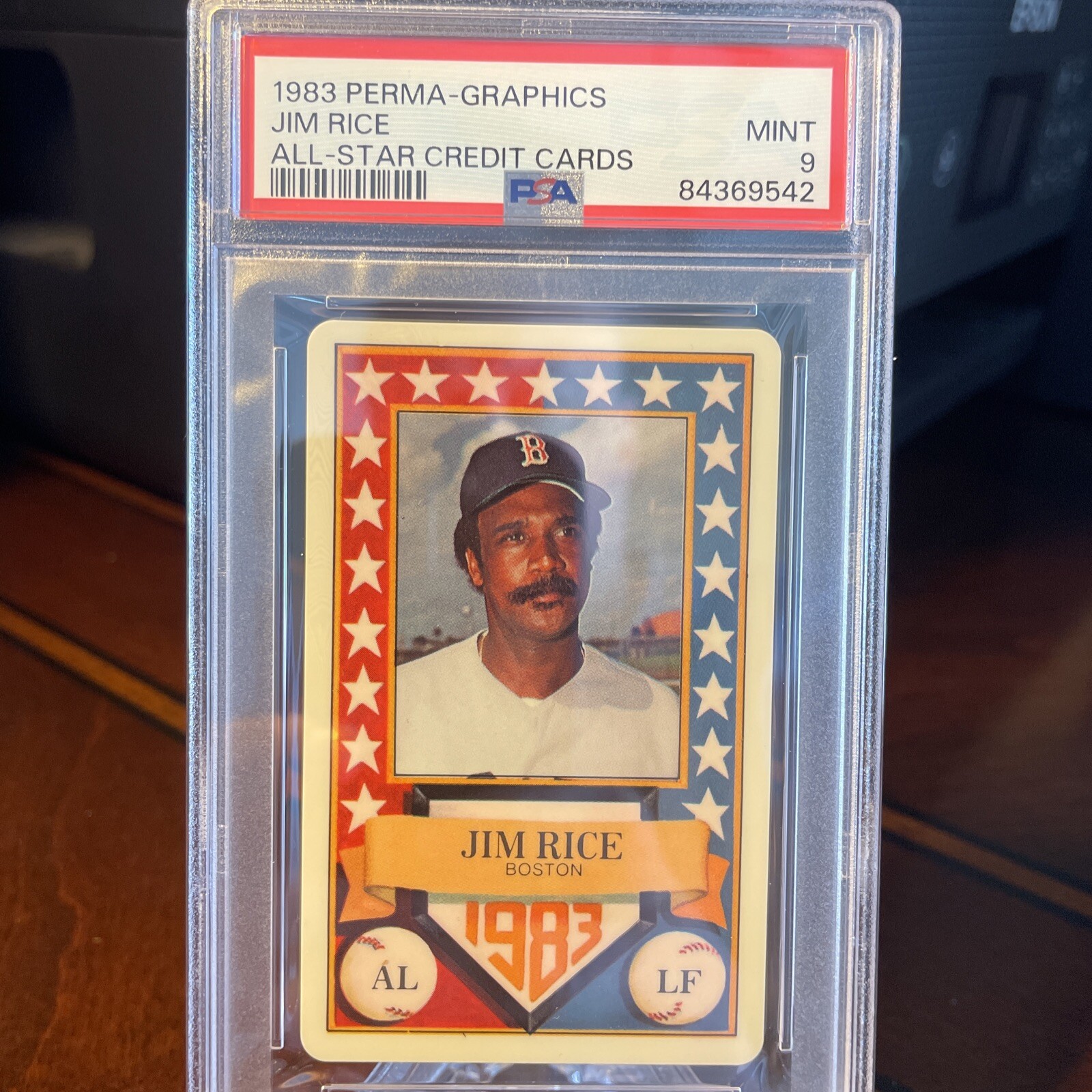 1983 Perma-Graphics/Topps Credit Cards All-Stars Jim Rice PSA 9 | eBay