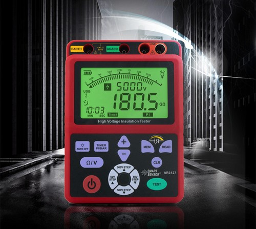 High Voltage 5KV Insulation Resistance Tester Meter Megger 1T Ohm PI ...