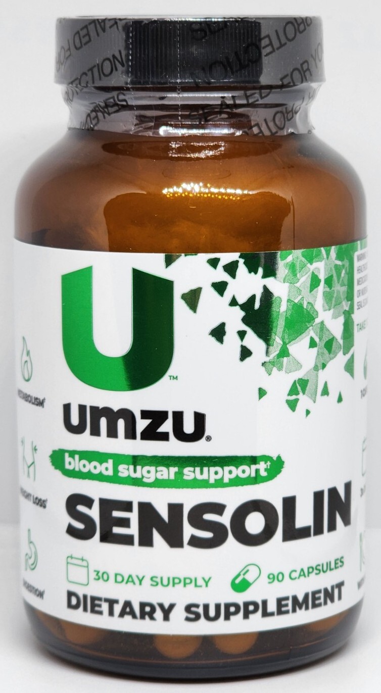 UMZU Sensolin Blood Sugar Support Supplement 90 Capsules New Sealed Exp ...