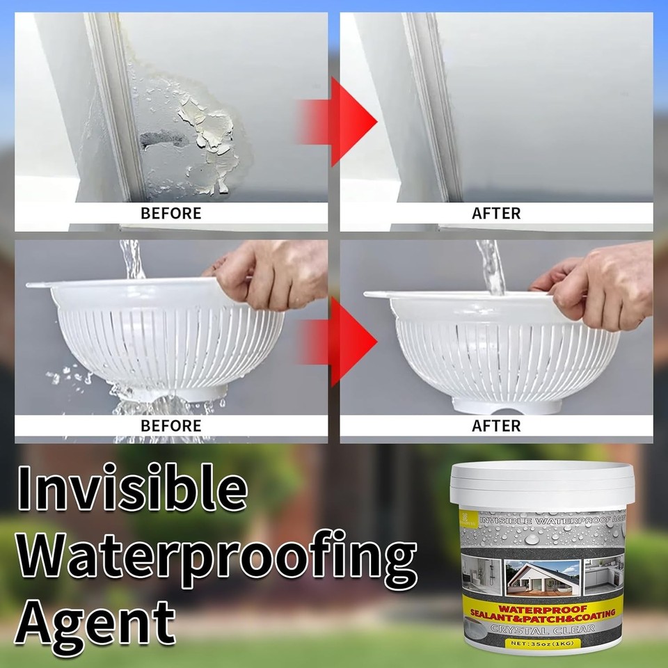 1KG Transparent Liquid Rubber Waterproof Sealant Invisible Waterproof ...