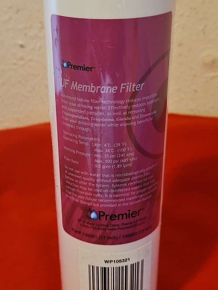 OEM Watts Premier WP105321 UF-3 Membrane Filter Plain Pure H20 ...